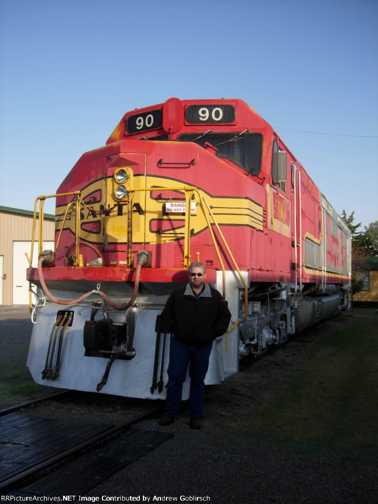 ATSF 90 on Display with My Dad